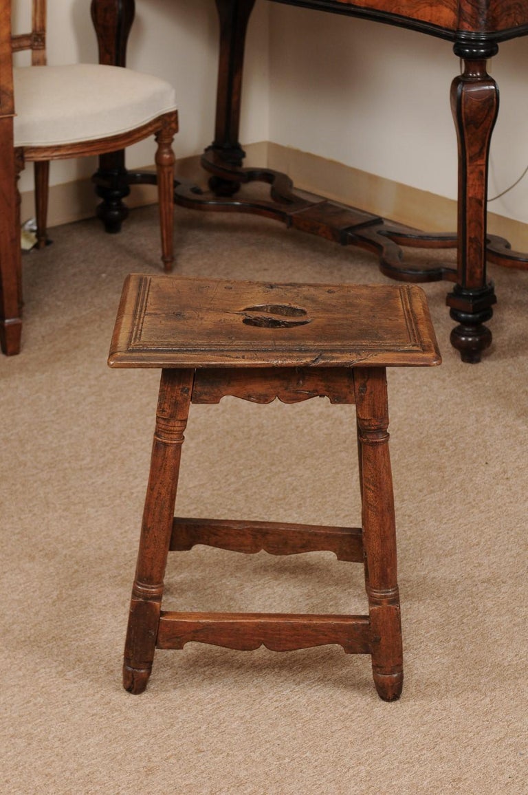 French Walnut Joint Stool, Late 17th Century at 1stDibs