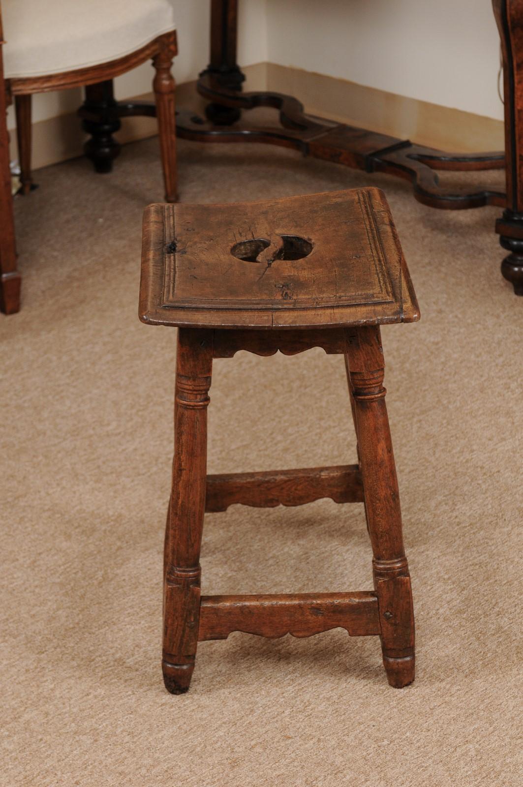 French Walnut Joint Stool, Late 17th Century at 1stDibs