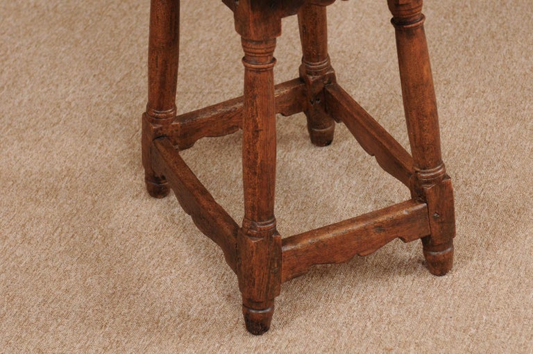 French Walnut Joint Stool, Late 17th Century at 1stDibs