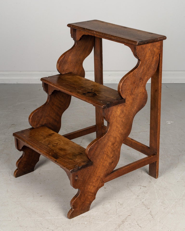 French Walnut Step Ladder at 1stDibs
