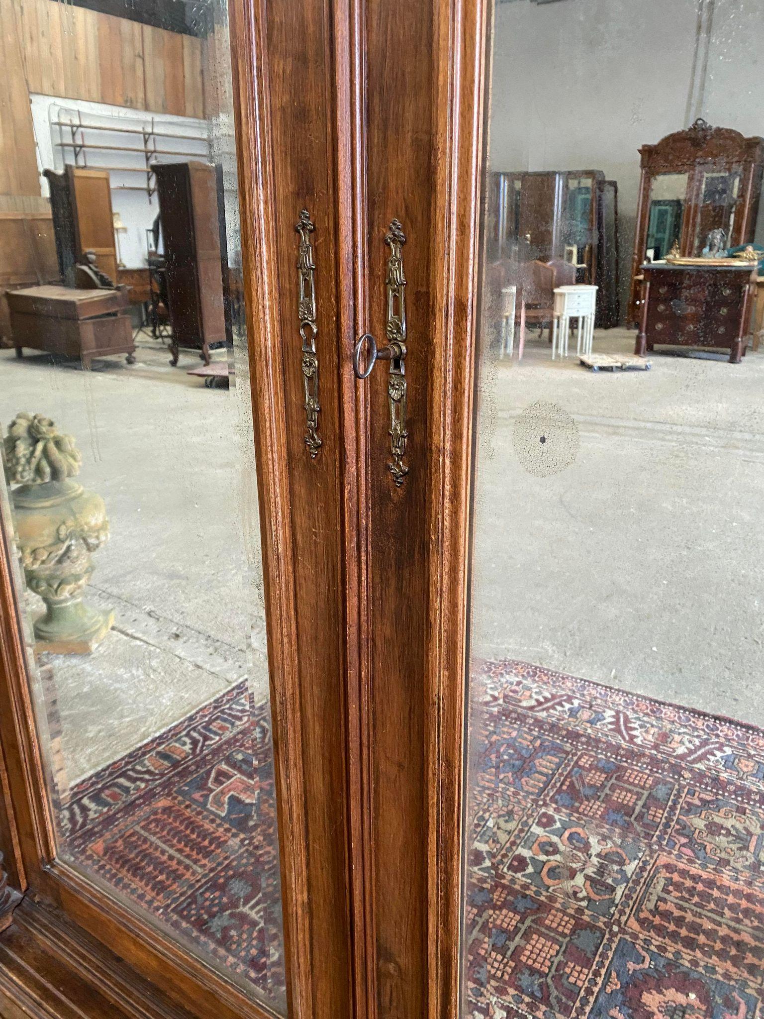 French Wardrobe Antique Louis XVI Rococo Style Double Door Armoire For ...