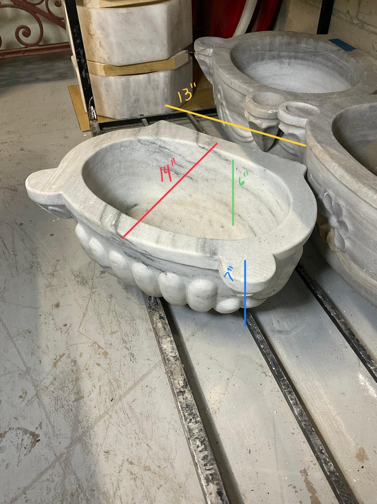 French White Marble Sink For Sale at 1stDibs