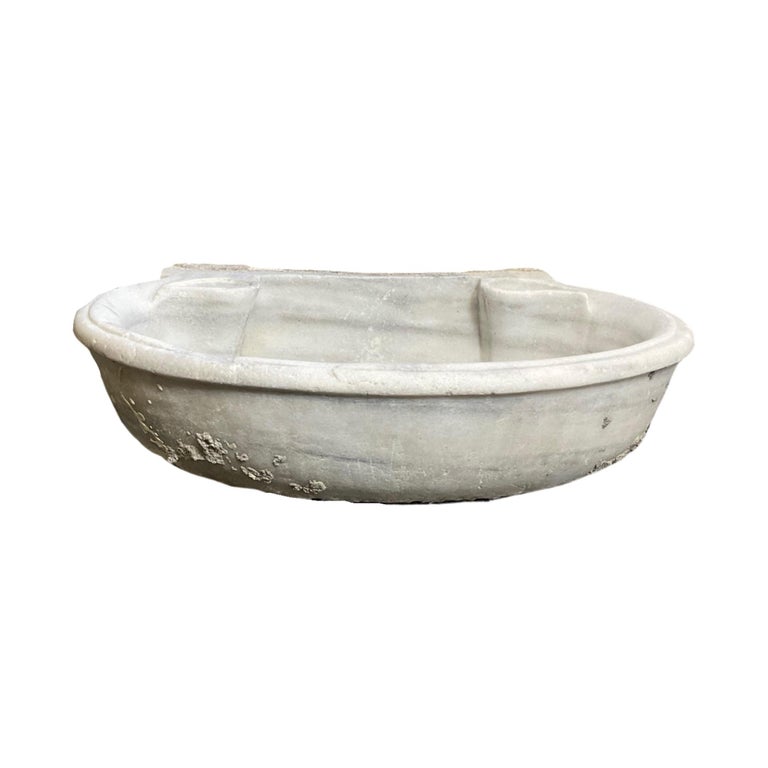 French White Marble Sink For Sale at 1stDibs
