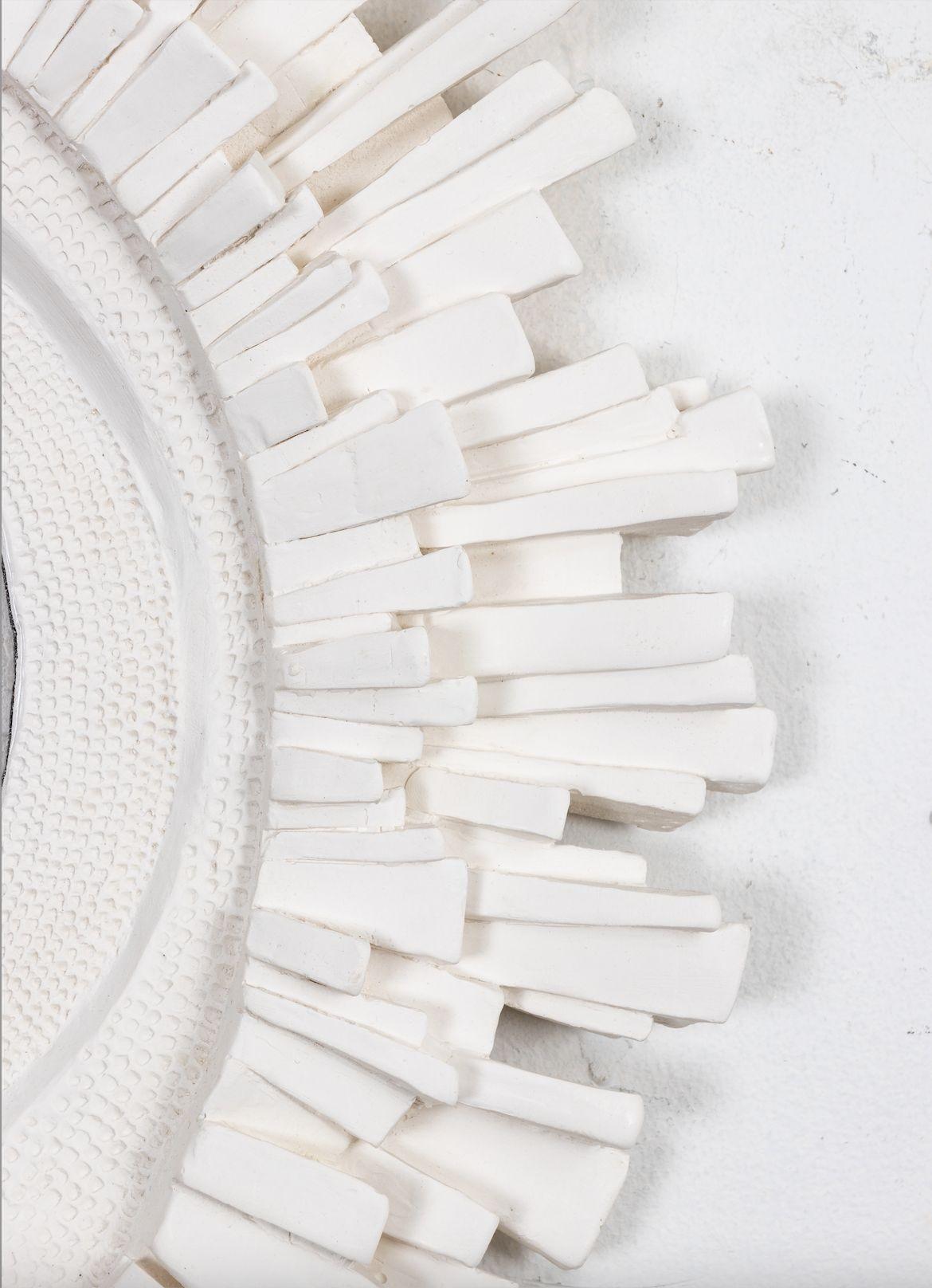 French White Plaster Sunburst Mirror, 21st Century at 1stDibs | white ...