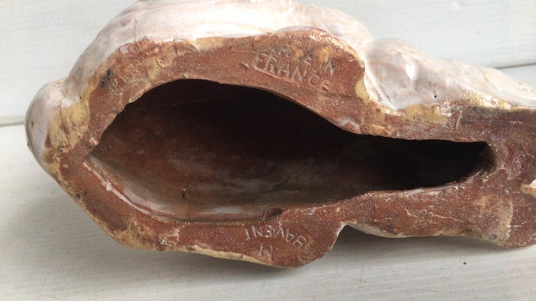 French White Terracotta Majolica Rabbit Bavent, circa 1890 For Sale at ...