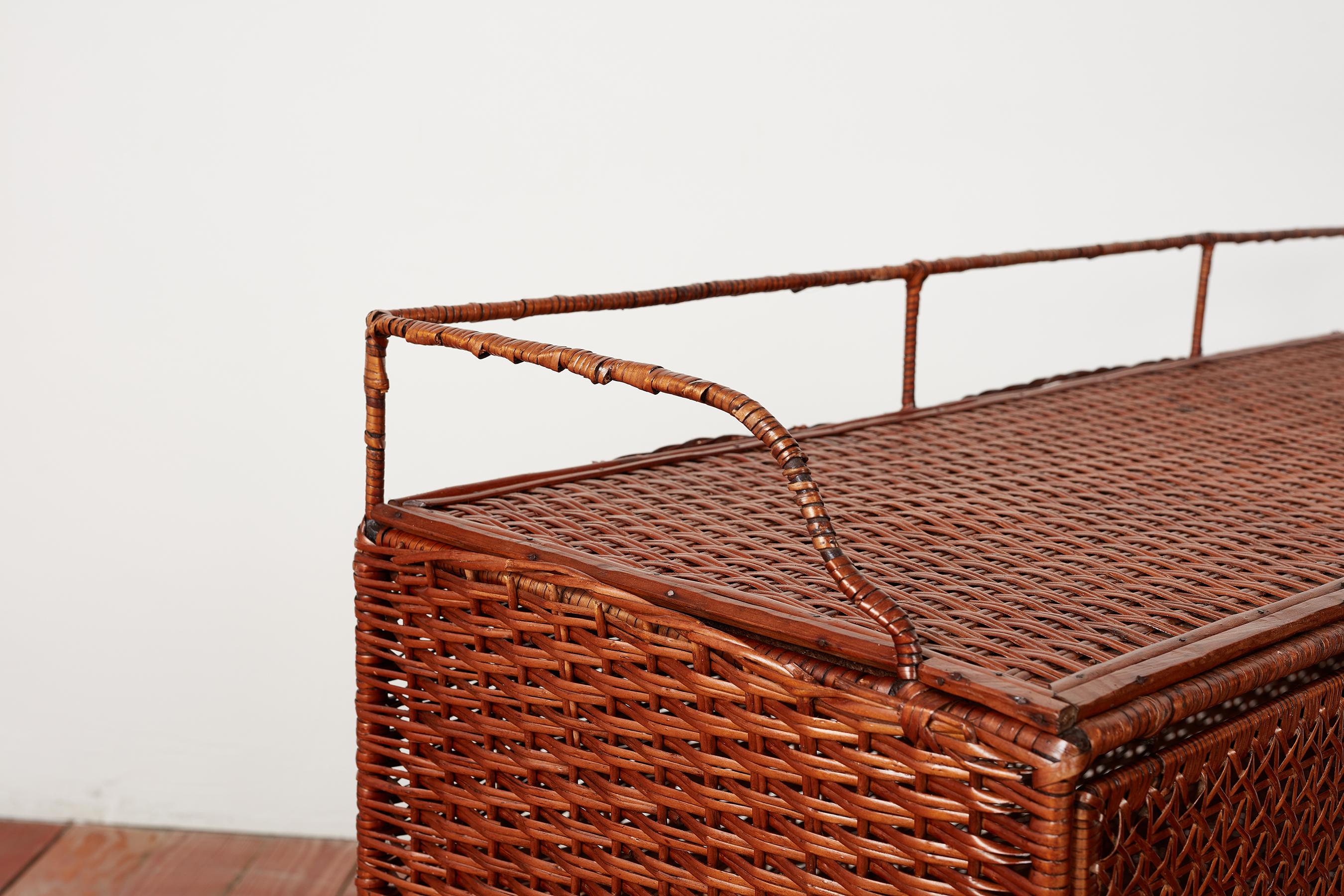 French Wicker Sideboard at 1stDibs
