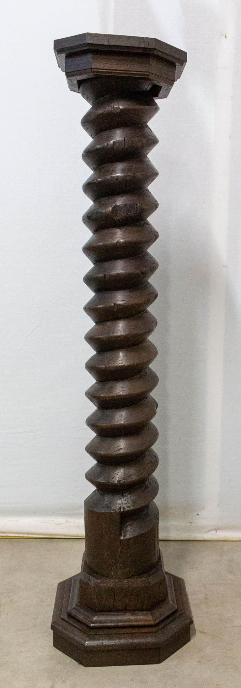 French Wine Press Screw Pedestal Plant Holder, 19th Century For Sale at ...