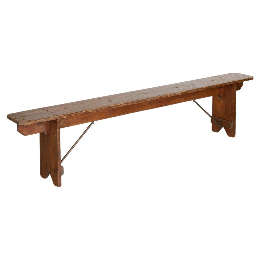 Cedar and Iron Bench in Solid Natural Cedar Wood For Sale at 1stDibs