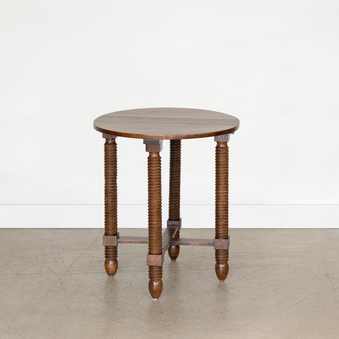 French Wood Gueridon Table in the Style of Charles Dudouyt at 1stDibs