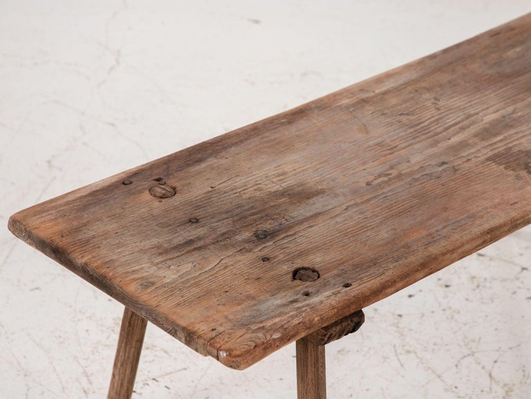 French Wood Pig Bench, 19th Century For Sale at 1stDibs