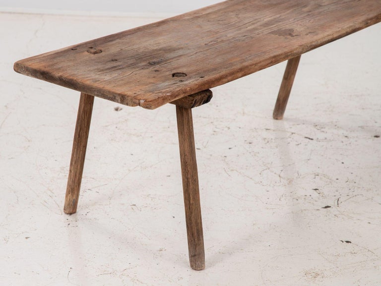 French Wood Pig Bench, 19th Century For Sale at 1stDibs