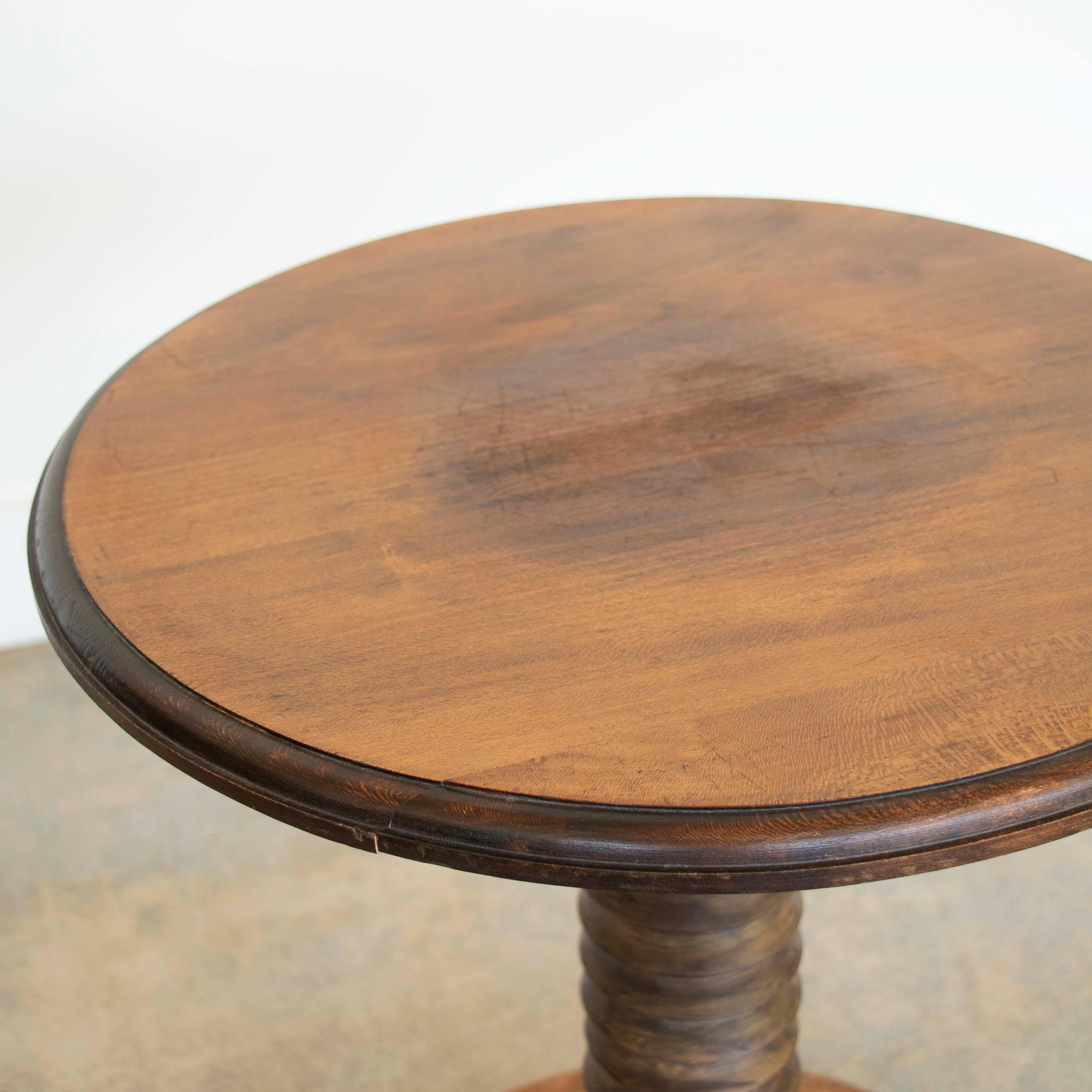 French Wood Side Table by Charles Dudouyt For Sale at 1stDibs