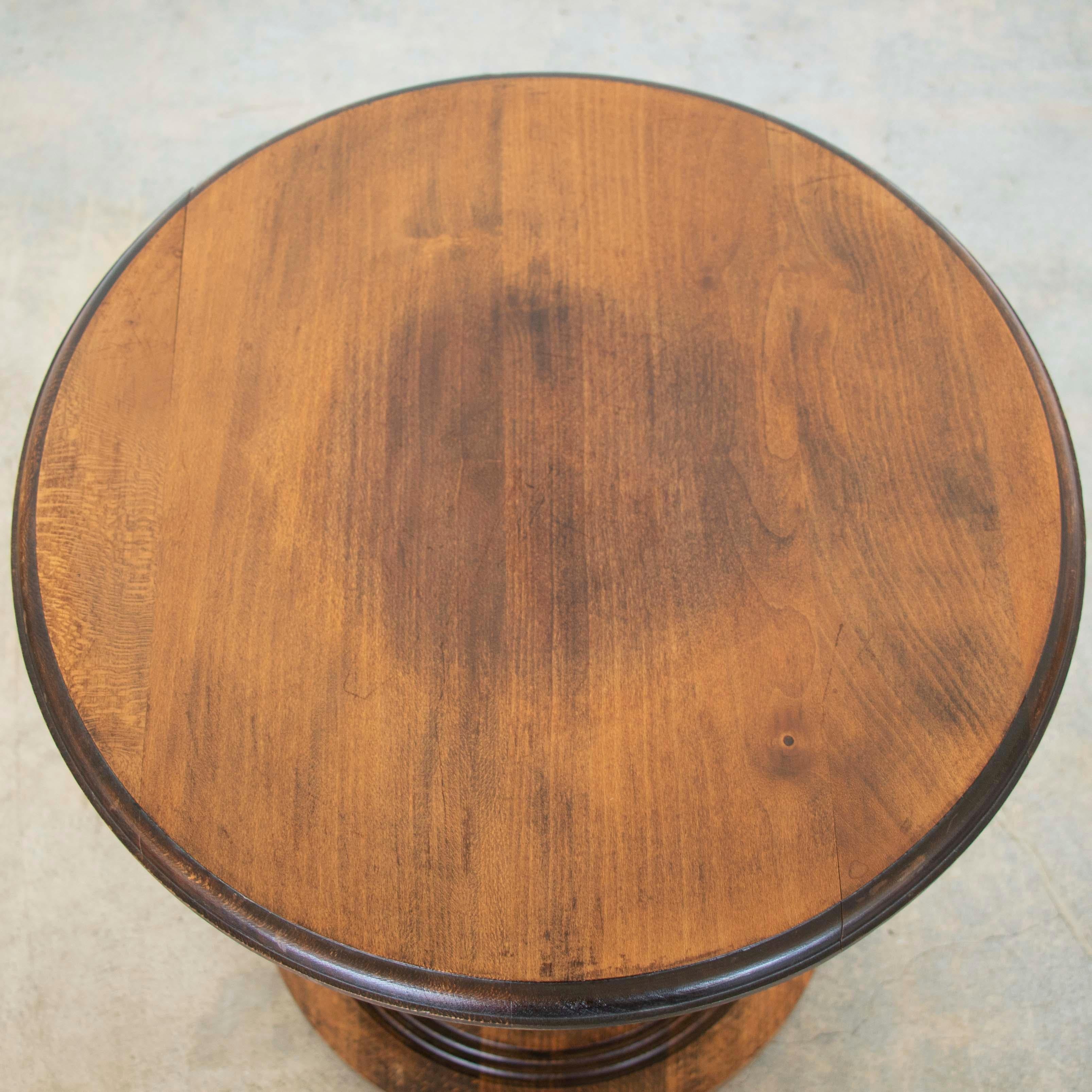 French Wood Side Table by Charles Dudouyt For Sale at 1stDibs