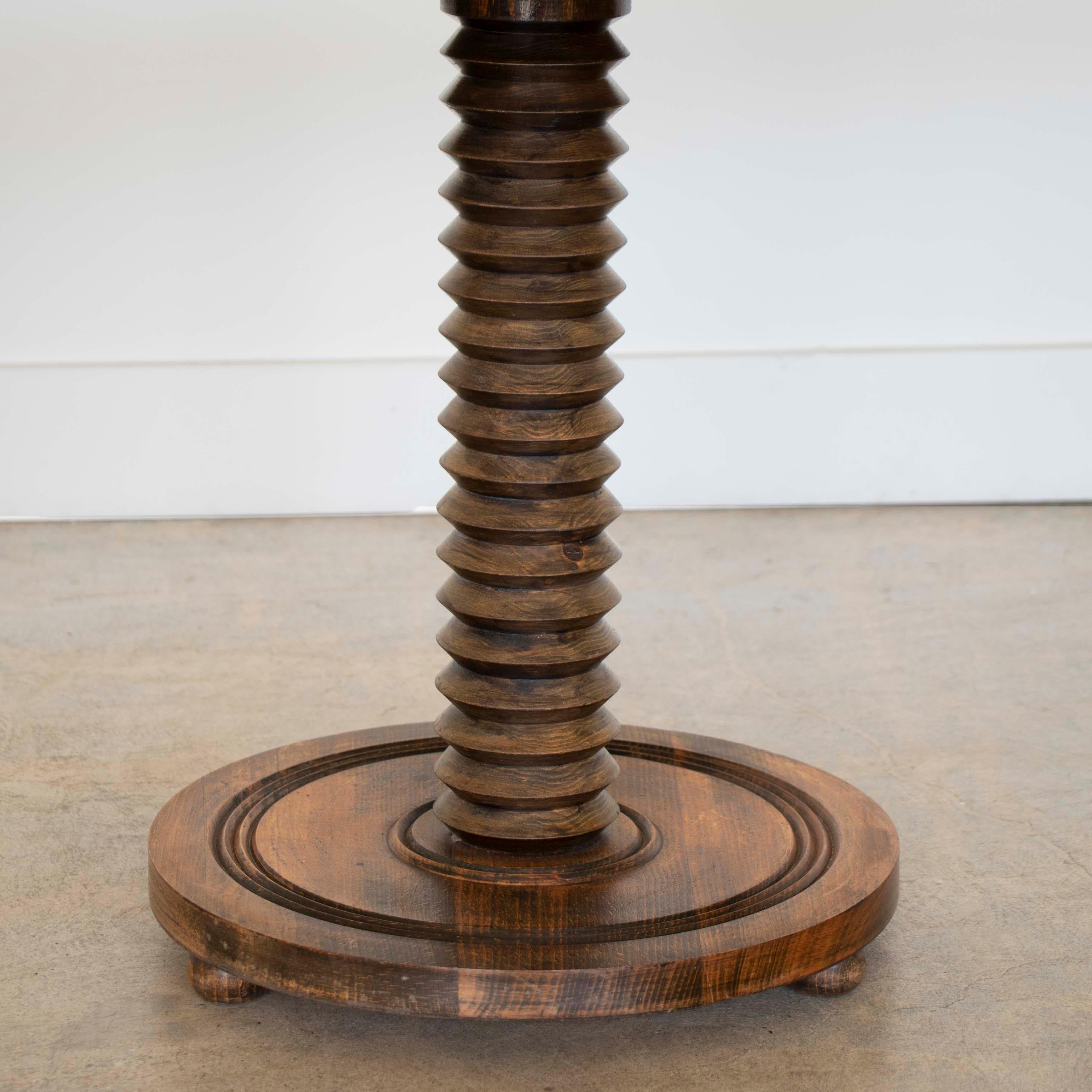 French Wood Side Table by Charles Dudouyt For Sale at 1stDibs