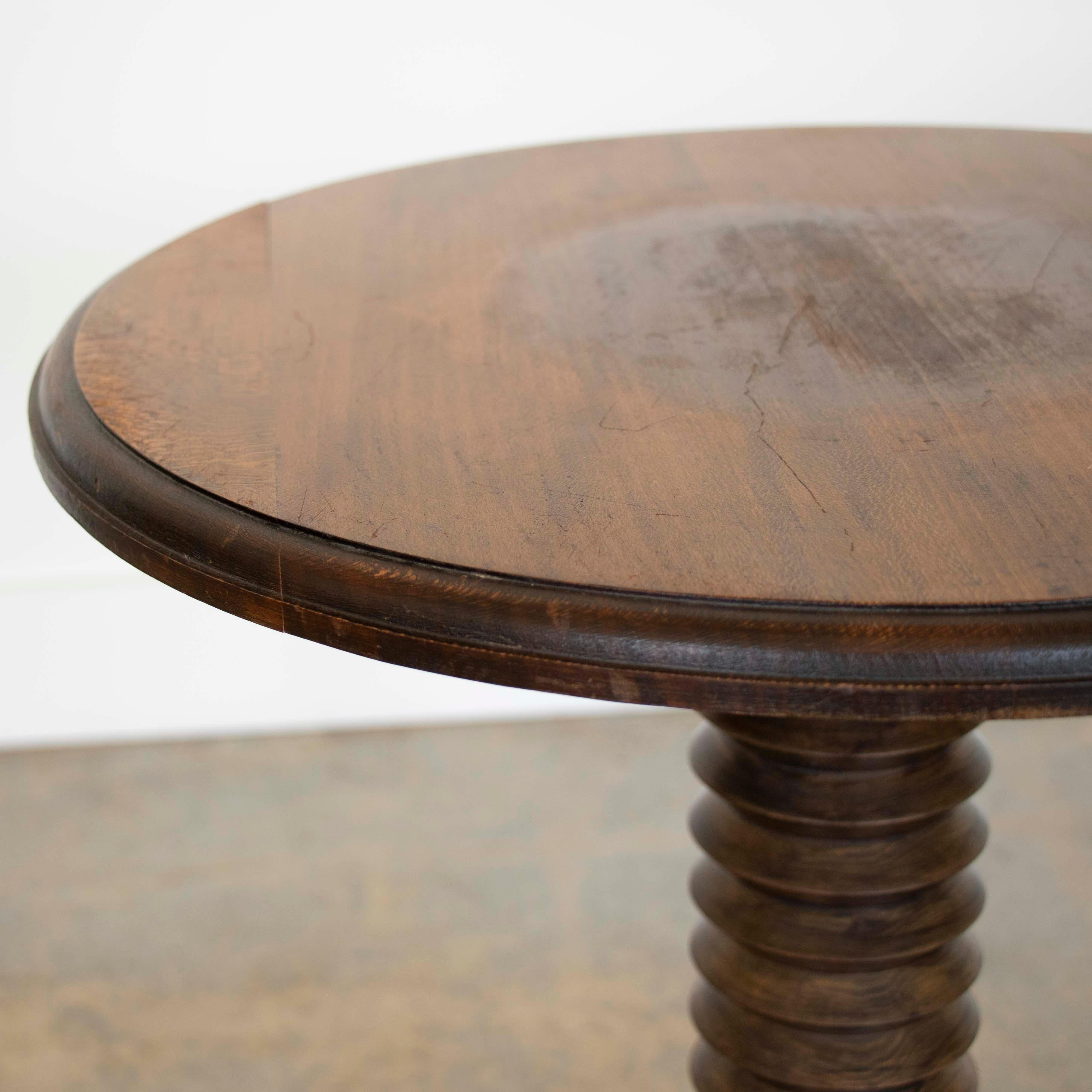 French Wood Side Table by Charles Dudouyt For Sale at 1stDibs