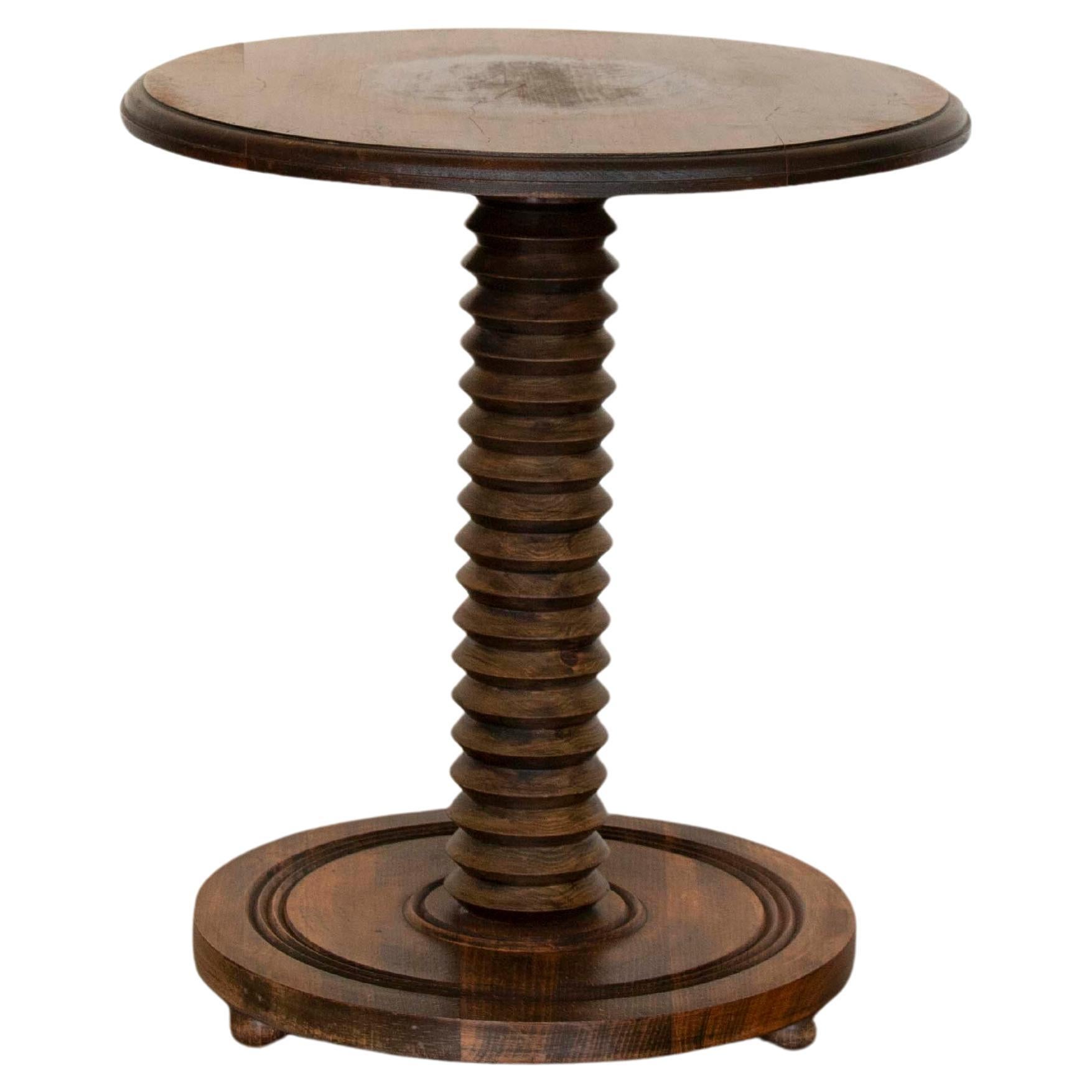 French Wood Side Table by Charles Dudouyt For Sale at 1stDibs