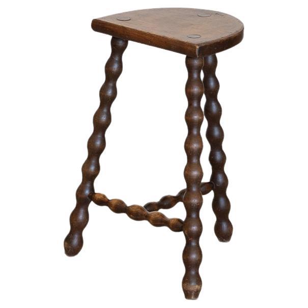 Amazing Stool from Denmark, 1960 Curved Wood Legs at 1stDibs