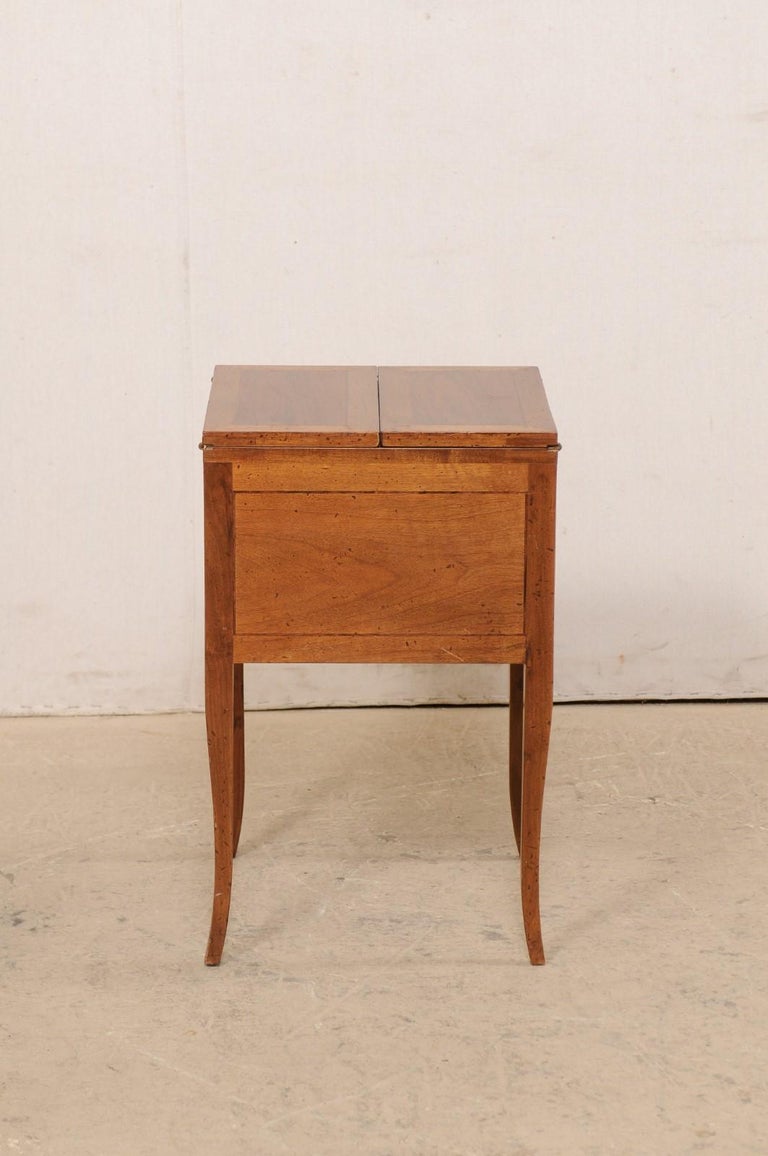 French Wooden 2-Drawer Raised Side Chest w/Expandable Top, Mid 20th ...