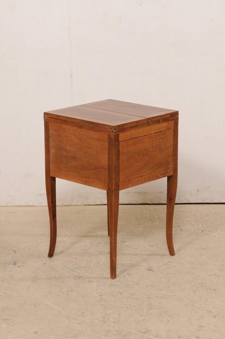 French Wooden 2-Drawer Raised Side Chest w/Expandable Top, Mid 20th ...