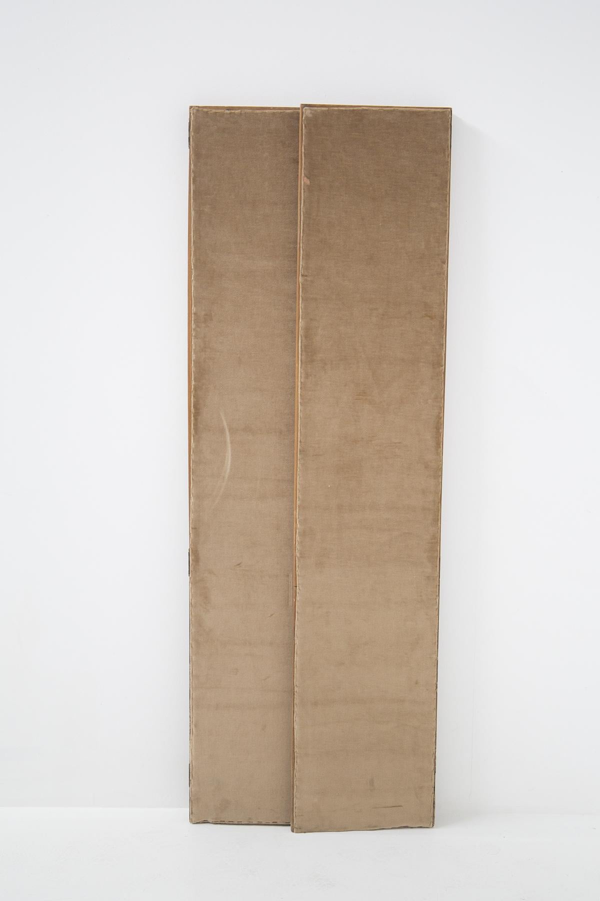 Paolo Buffa Vintage Wooden Separator with Mirror For Sale at 1stDibs