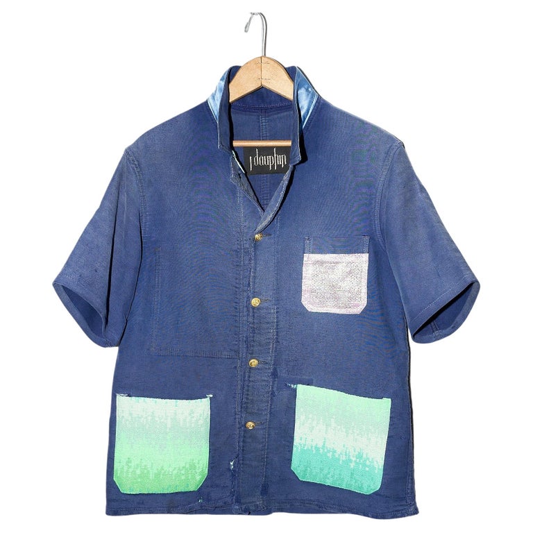 French Work Wear Green Ombre Tweed Medium J Dauphin For Sale at 1stDibs