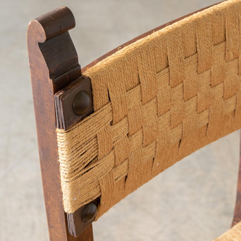 French Woven Rope Chair For Sale at 1stDibs