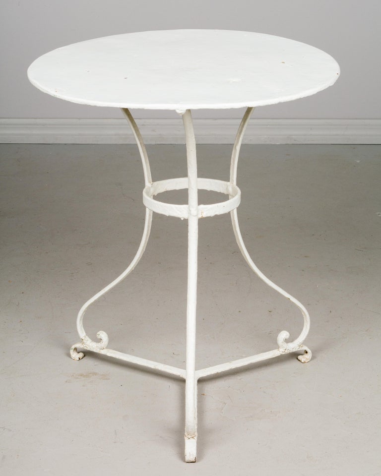 French Wrought Iron Bistro Table at 1stDibs