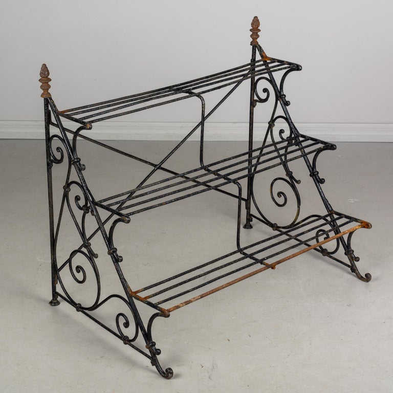 French Wrought Iron Garden Shelf at 1stDibs | wrought iron garden shelves