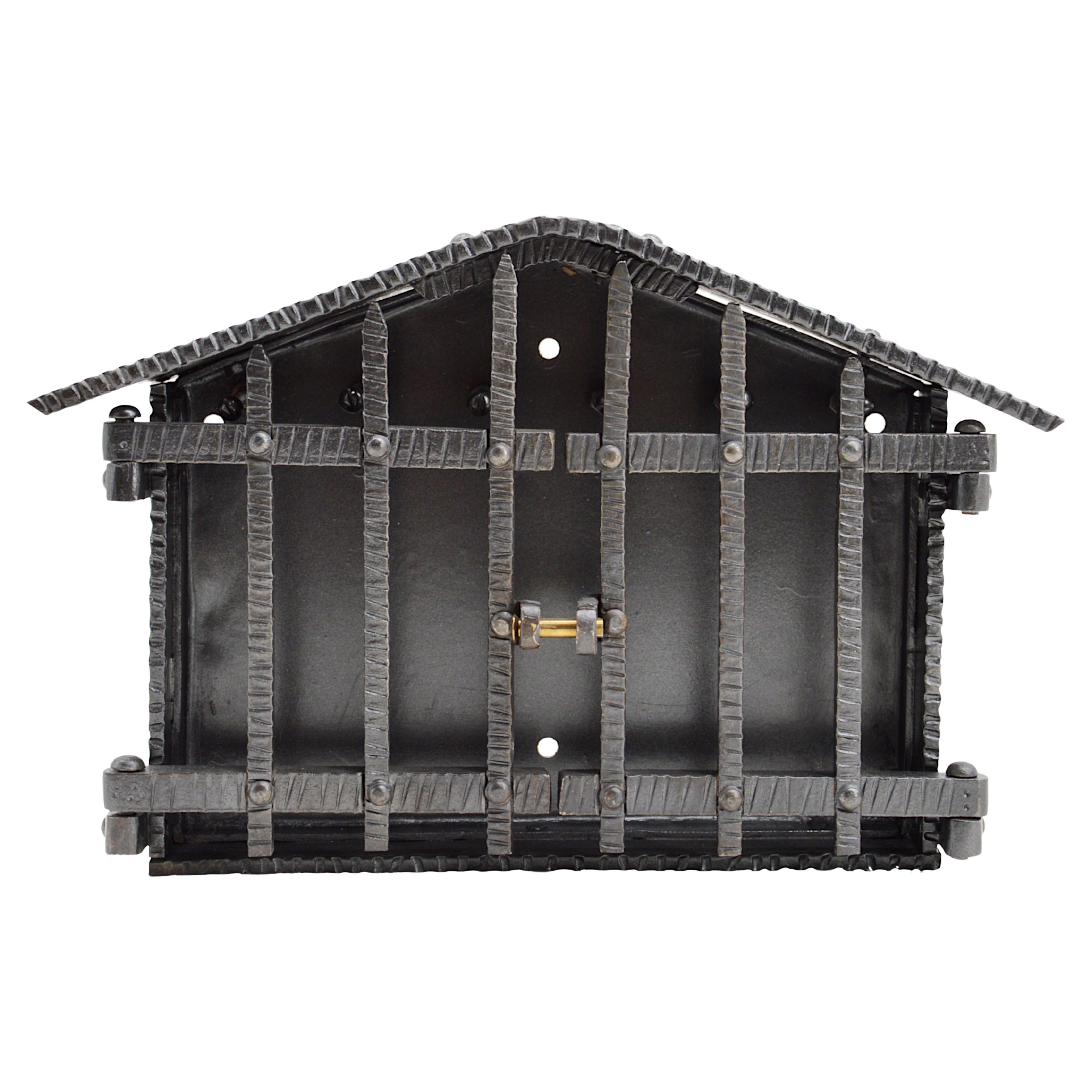 Wrought Iron Lock Box For Sale at 1stDibs