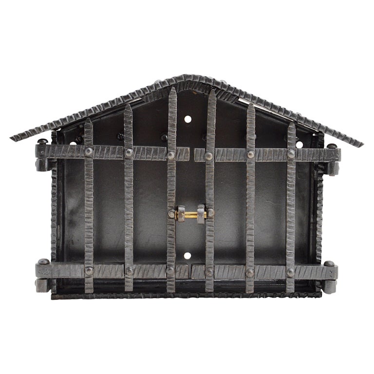 French Wrought-Iron Key Box, 1950s For Sale at 1stDibs