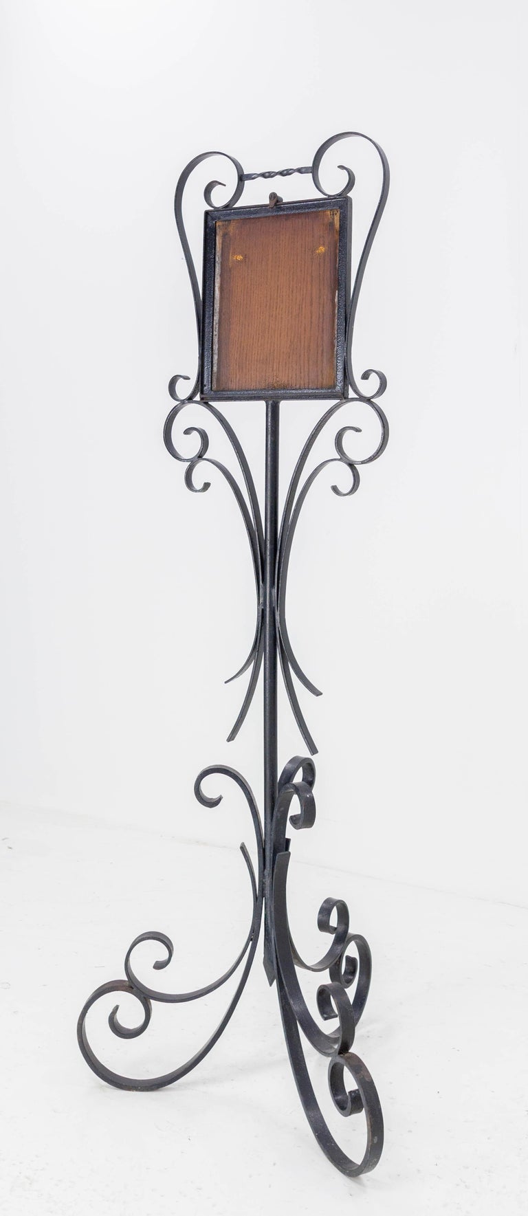 French Wrought Iron Menu Stand for Restaurant circa 1960 For Sale at ...
