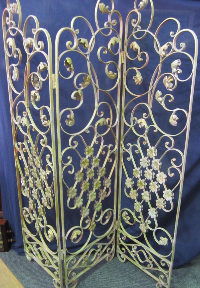 French Wrought Iron Screen For Sale at 1stDibs