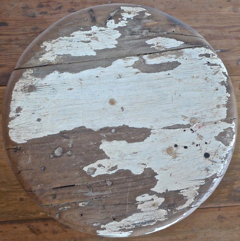 French 19th Century Four Legged Round Milking Stool at 1stDibs