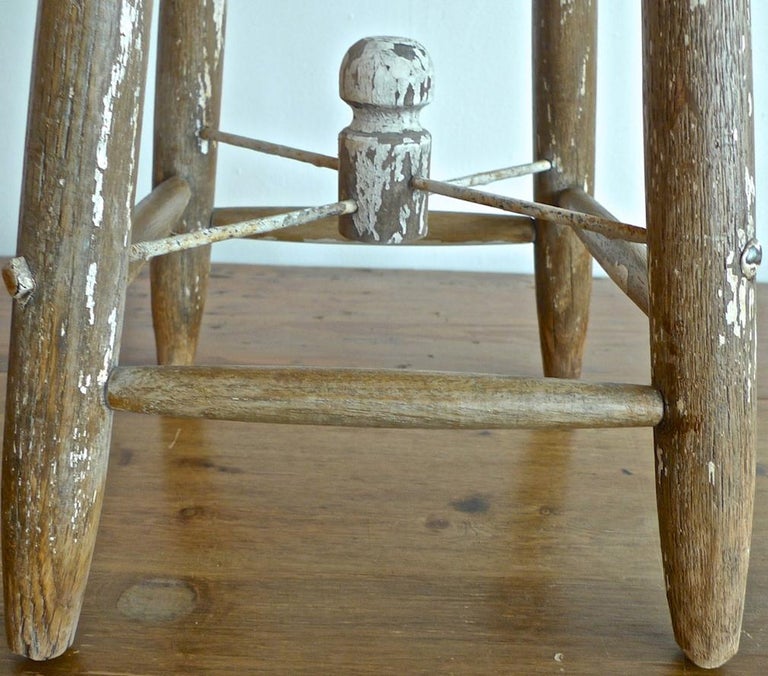 French 19th Century Four Legged Round Milking Stool at 1stDibs