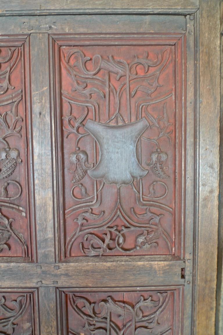 French XIX Louis XVI Hand Painted Carved Decorative Door with Original ...