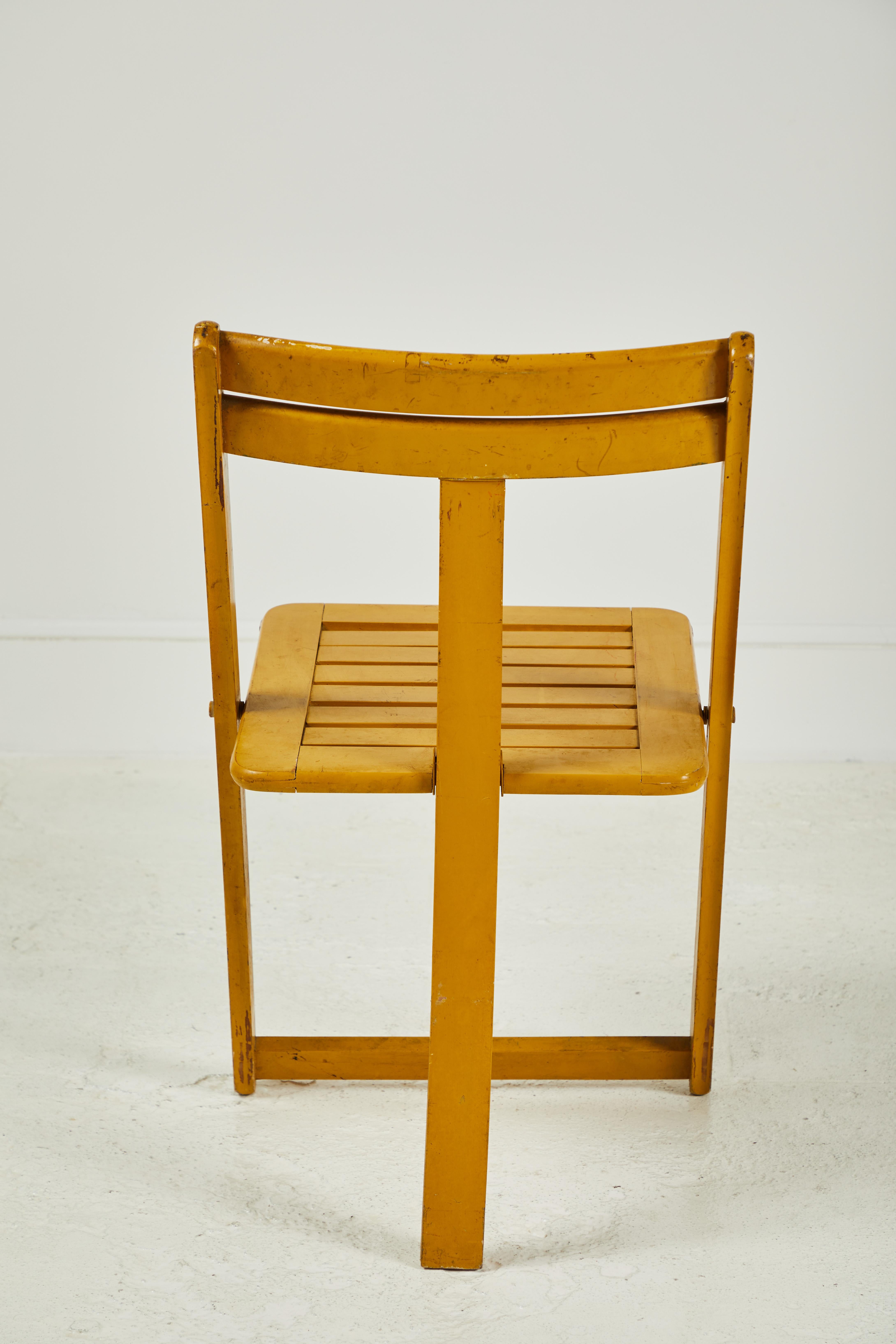 French Yellow Folding Chair at 1stDibs | folding chairs for sale