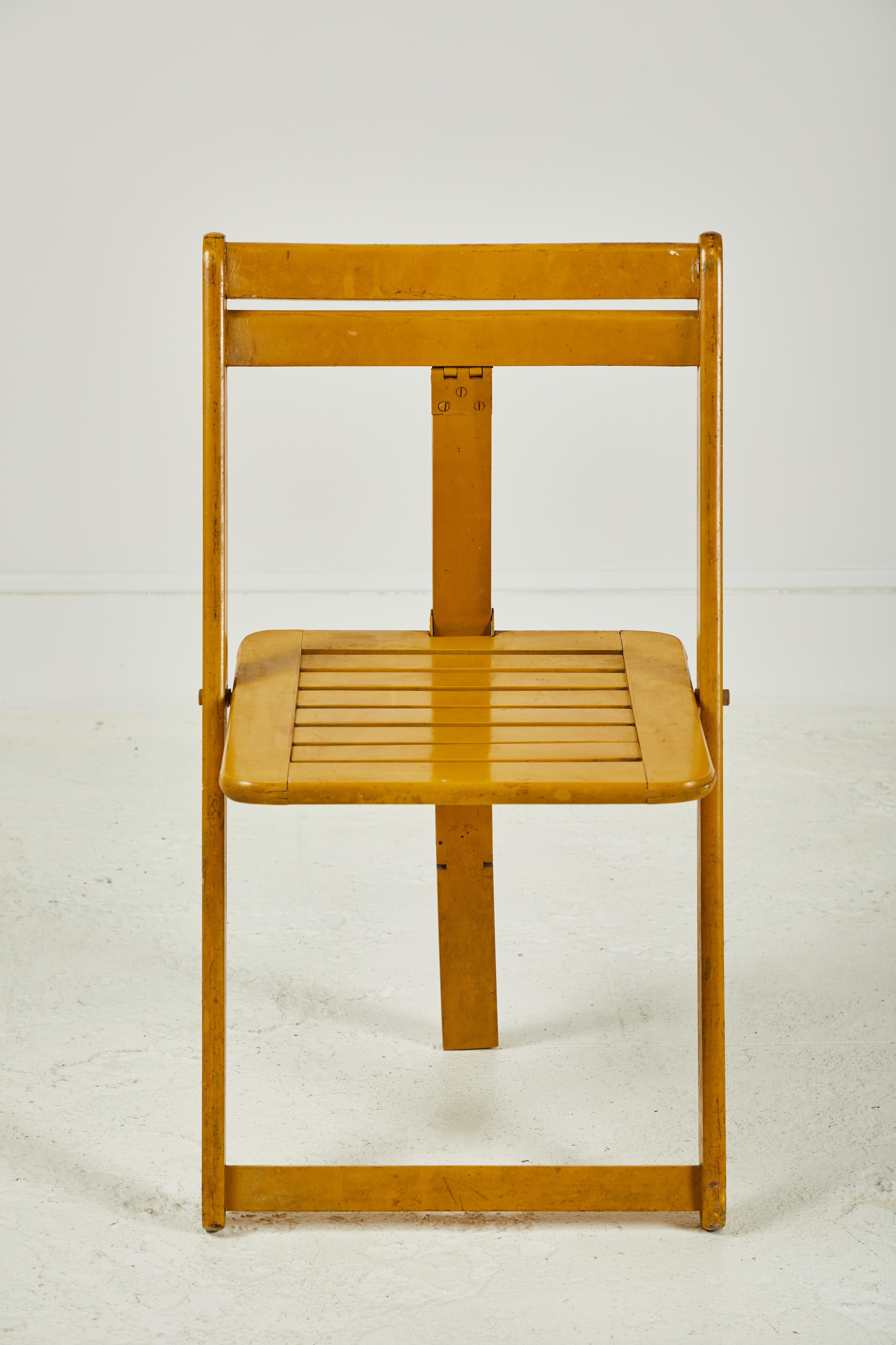 French Yellow Folding Chair at 1stDibs | folding chairs for sale