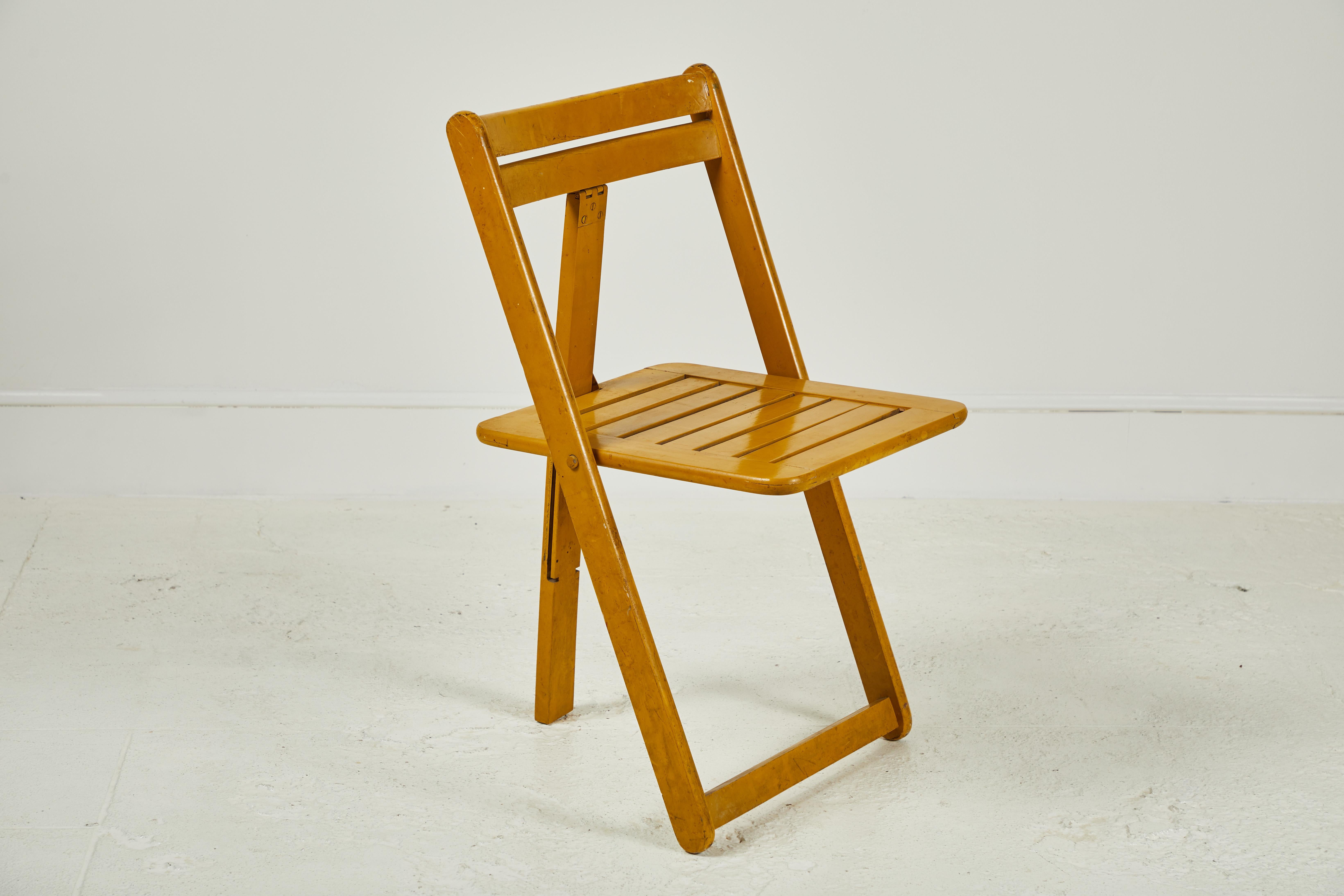 French Yellow Folding Chair at 1stDibs | folding chairs for sale