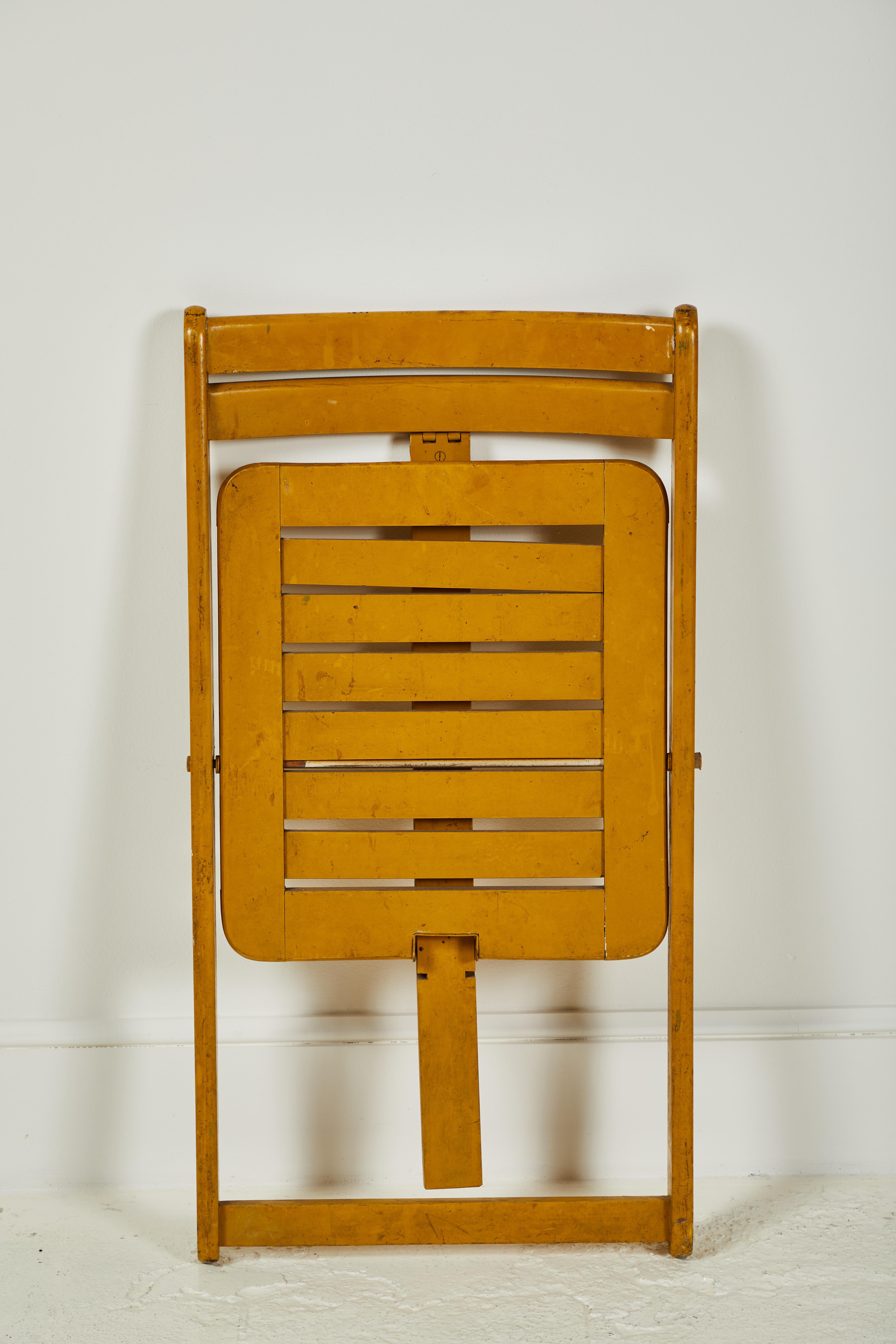 French Yellow Folding Chair at 1stDibs | folding chairs for sale