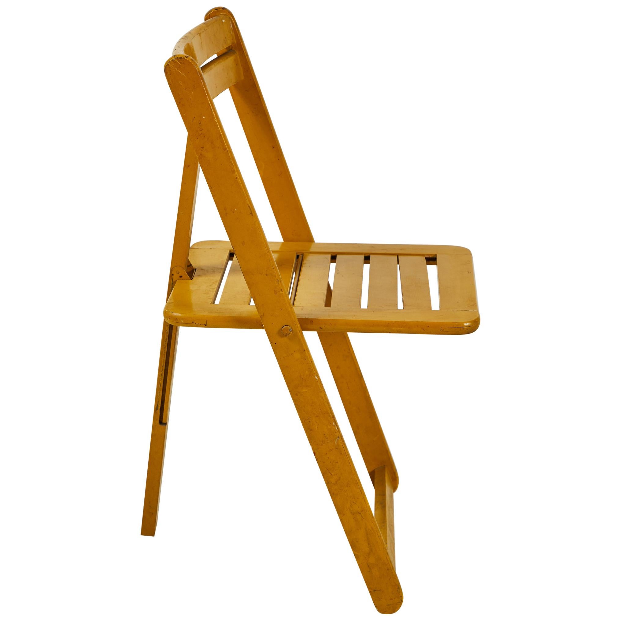 French Yellow Folding Chair at 1stDibs | folding chairs for sale