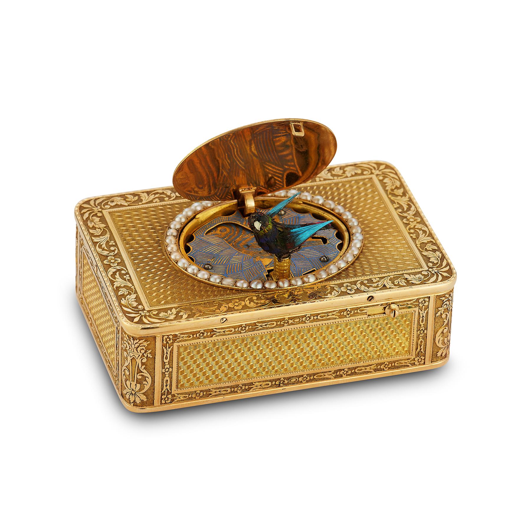 Freres Rochat Gold Bird Box For Sale at 1stDibs | freres rochat singing ...