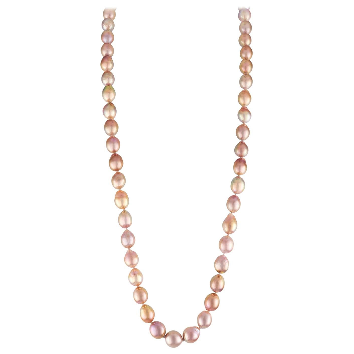 Tahitian Natural Color Cultured Pearl Necklace at 1stDibs
