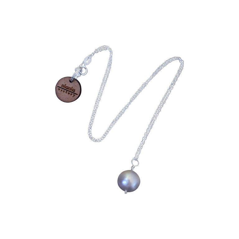Freshwater Pearl Sterling Silver Necklace For Sale At 1stdibs