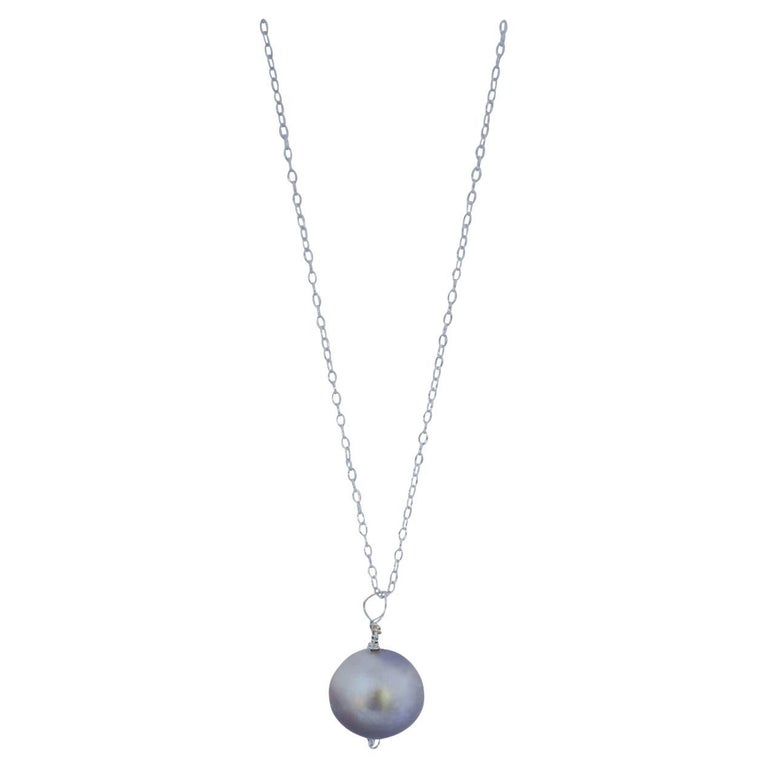 Freshwater Pearl Sterling Silver Necklace For Sale At 1stdibs