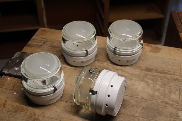 Fresnel Wall Sconce White Joe Colombo for Luce 1960s Original Italian ...