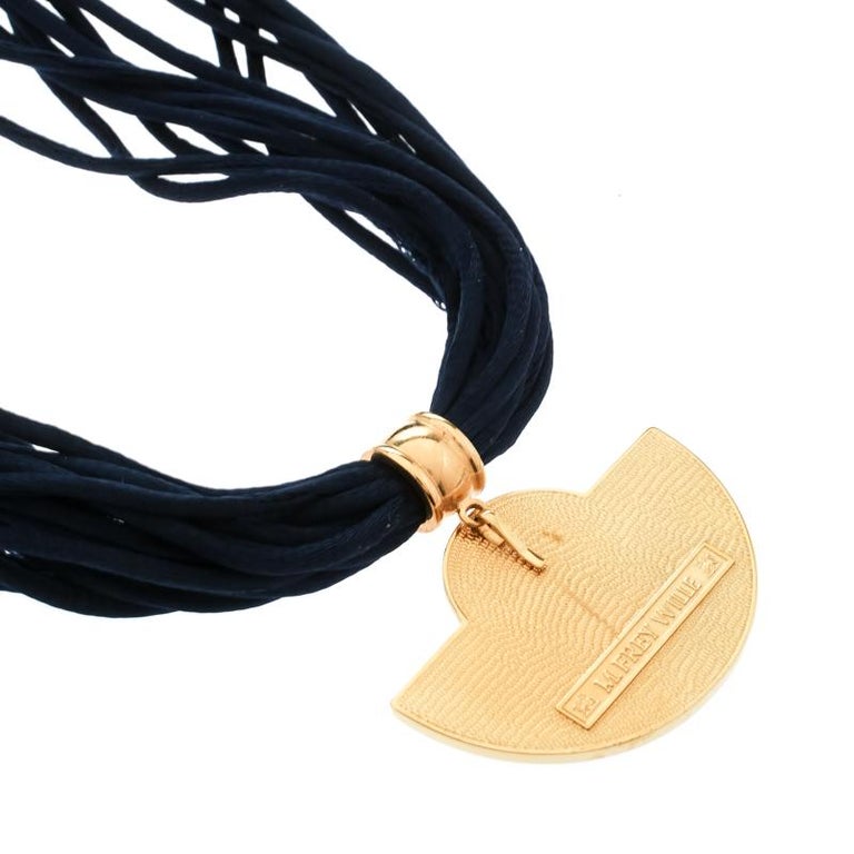 Frey Wille Hundertwasser Spiral of Life Blue Fire Half Moon Pendant ...