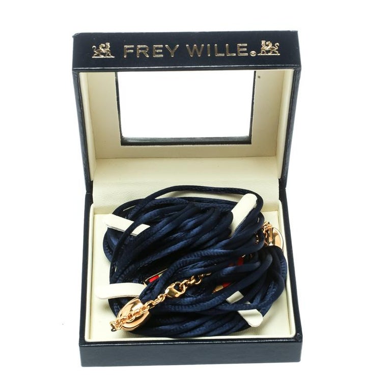 Frey Wille Hundertwasser Spiral of Life Blue Fire Half Moon Pendant ...