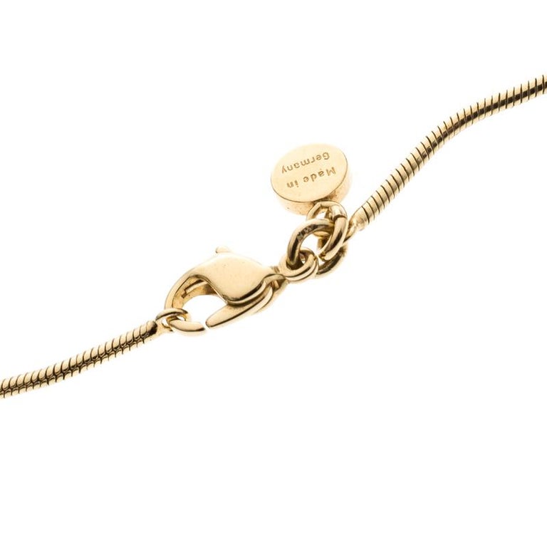 Frey Wille Magic Sphinx Fire Enamel Gold Plated Round Pendant Necklace ...