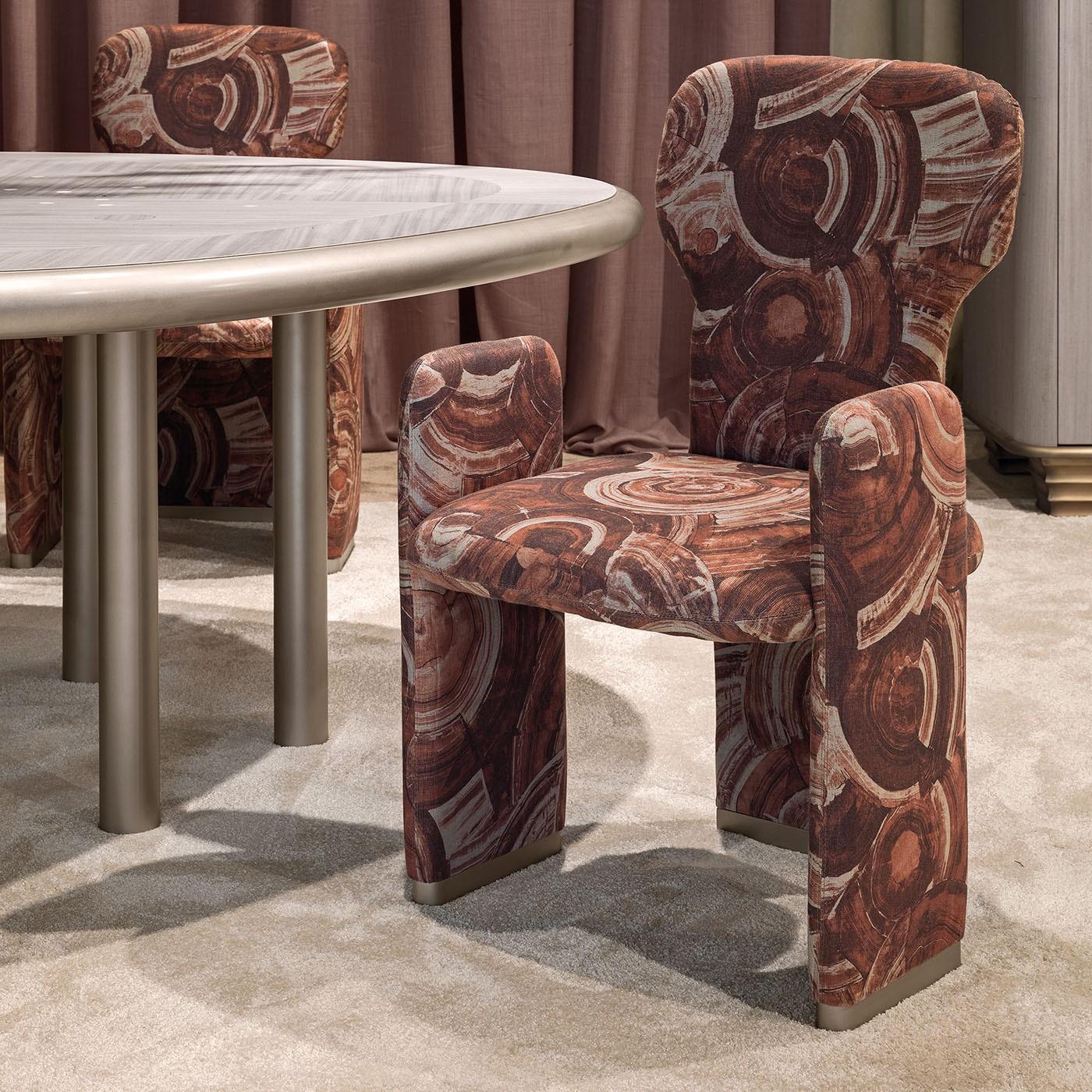 Frida Plus Brown Fabric Dining Chair For Sale at 1stDibs