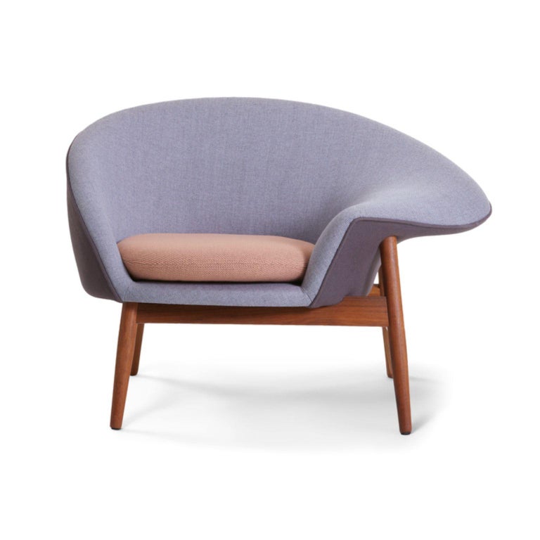 Fried Egg Right Lounge Chair Plum, Soft Violet, Fresh Peach by Warm ...